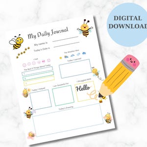 Kids Daily Journal Printable Journal for Kids Diary for Children Kids ...