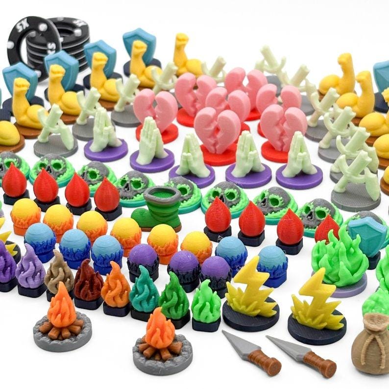 Slay the Spire Board Game Upgrade Kit + Downfall, Deluxe Tokens & Track ...