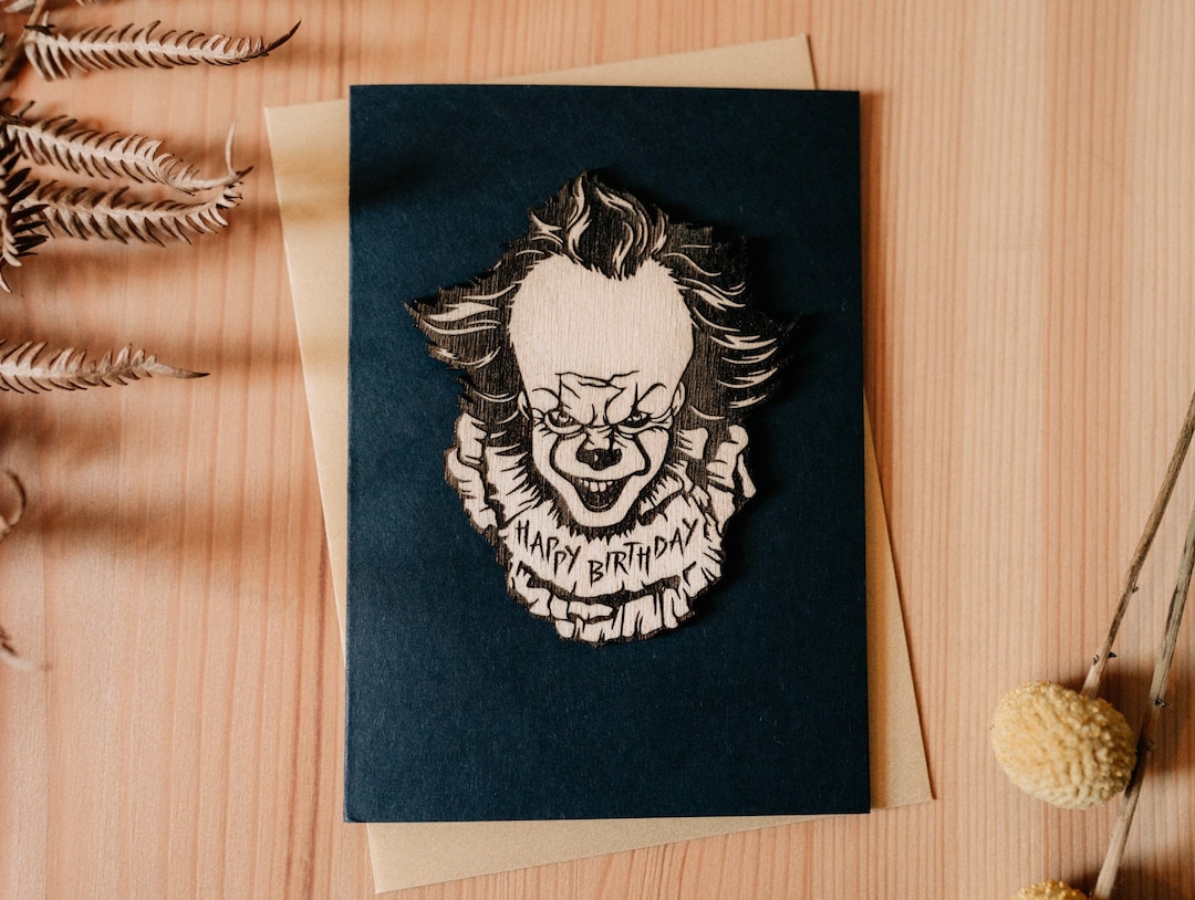 Pennywise the Dancing Clown ‘IT’ Happy Birthday A6 Black Card Horror ...