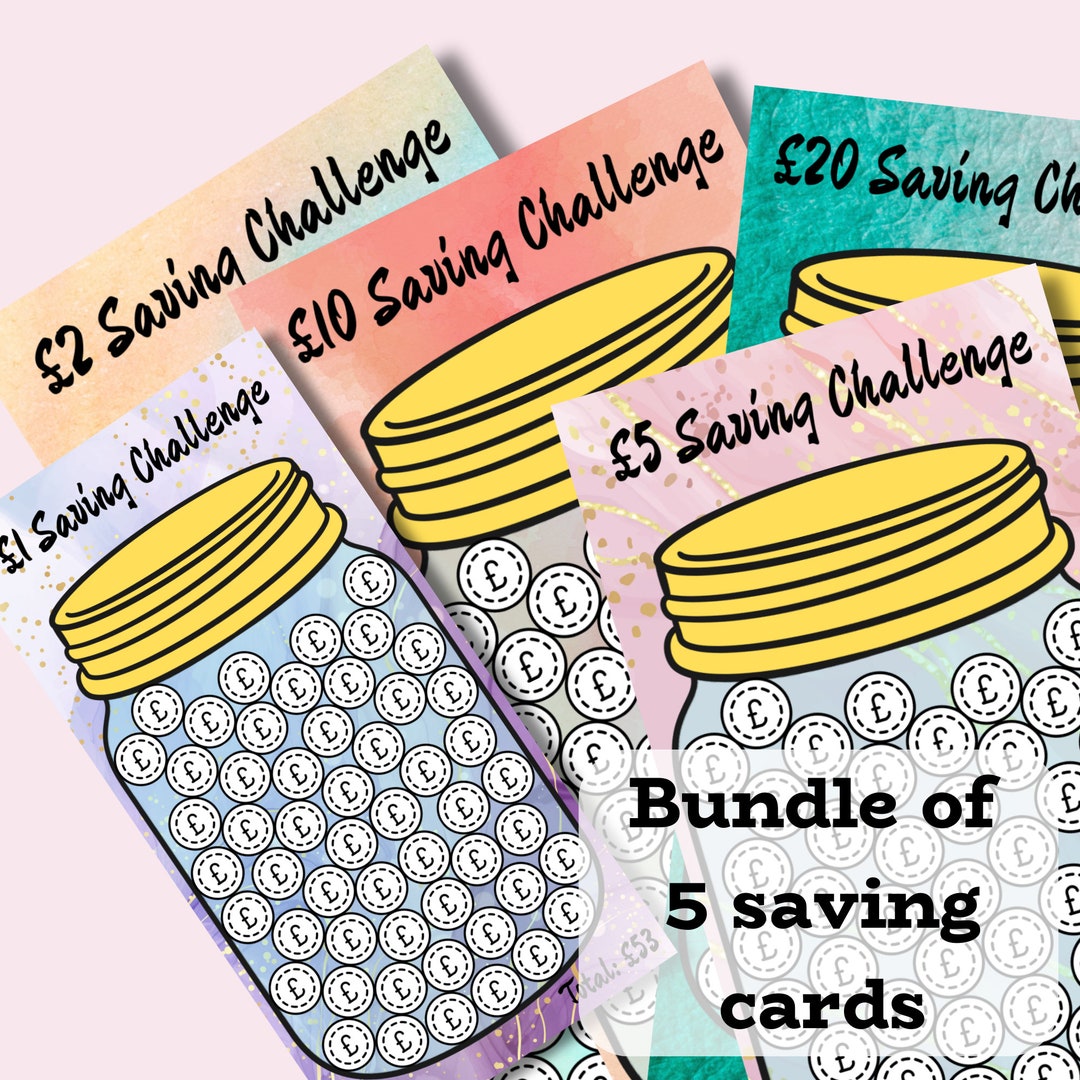 Savings Challenges A6 Saving Cards Pound Saving Bundle Savings Savings ...
