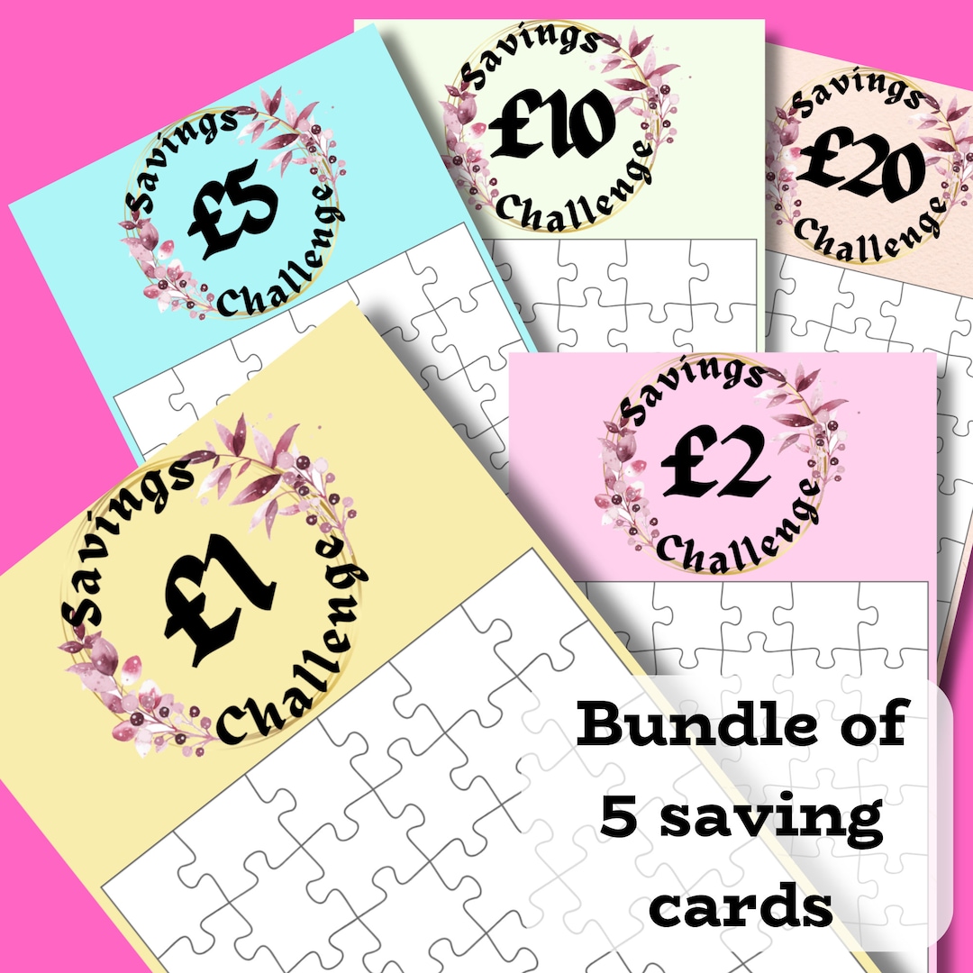 Savings Challenges A6 Saving Cards Pound Saving Bundle Savings Savings ...