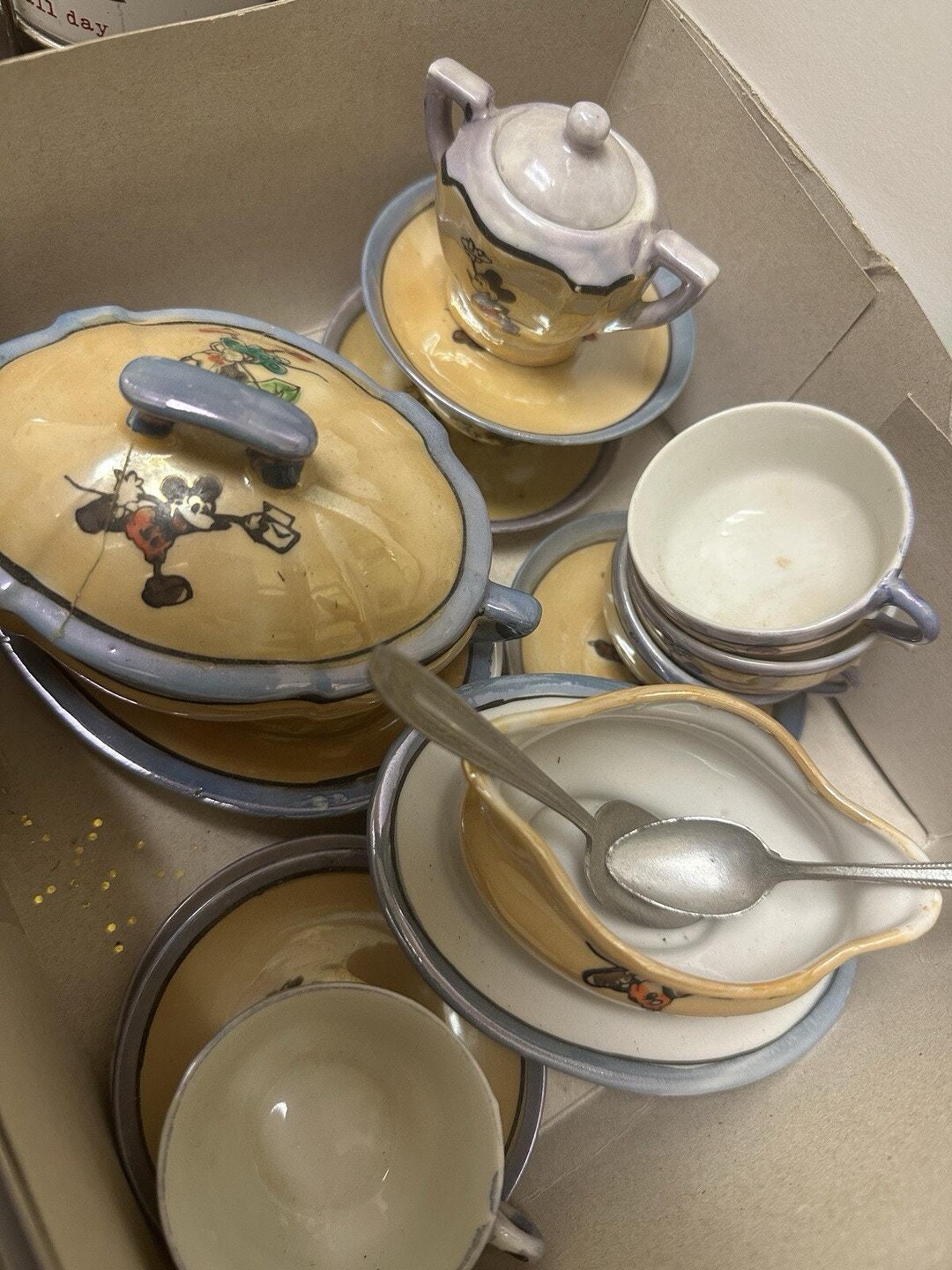 1930s Mickey Mouse Lusterware Tea Set – Vintage Japan Disney Ceramic ...
