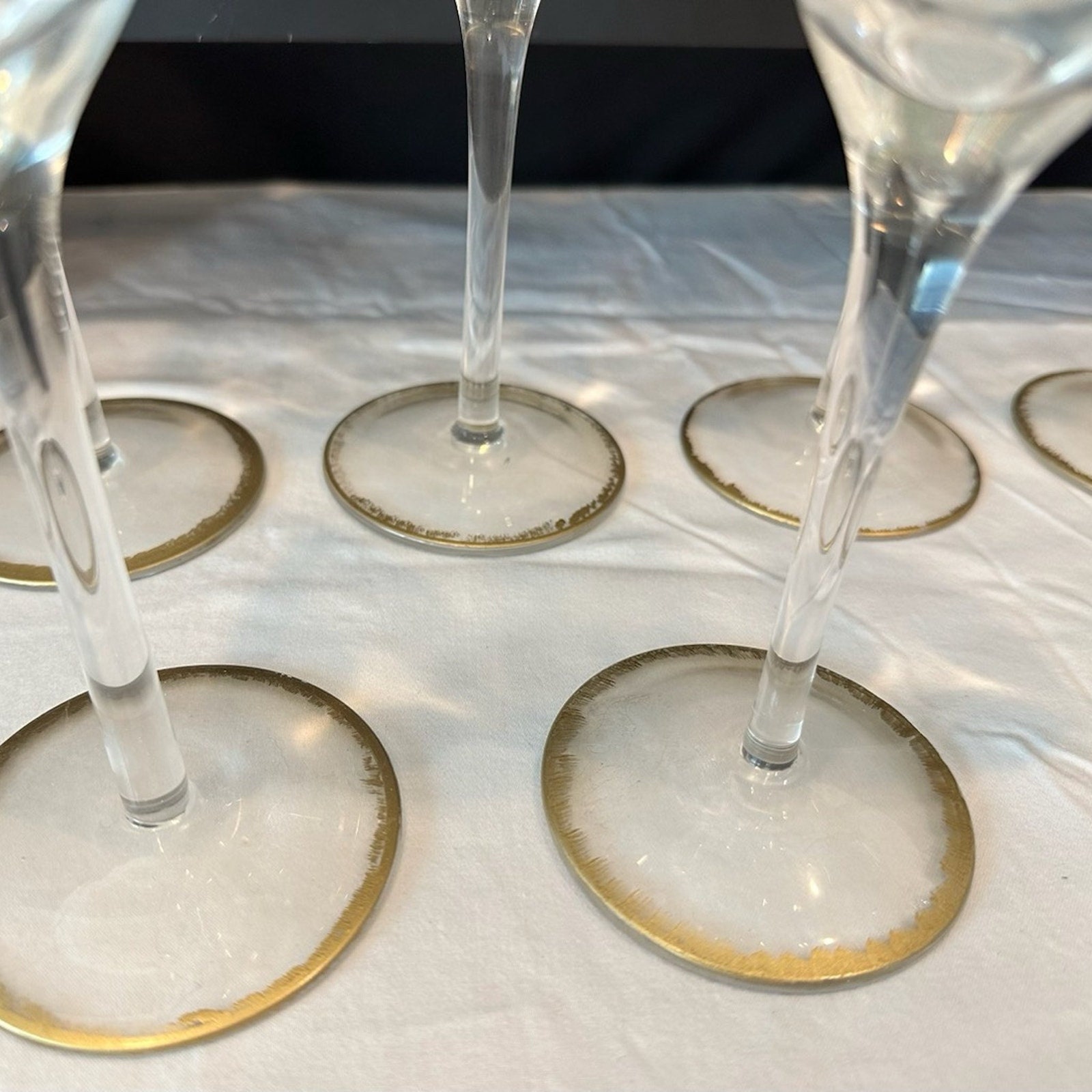 Vintage (9) Wine Glasses 9 Inches Tall Christmas - Etsy