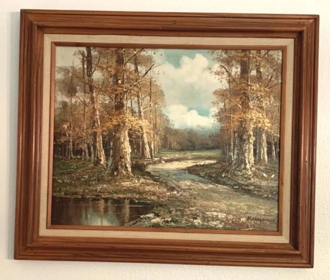 Vintage Signed Autumn Scene Oil Painting by Eugene Kingman - Etsy