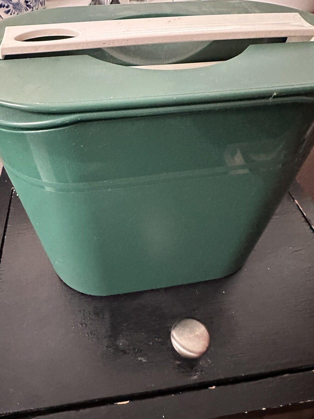 Vintage Tupperware Forest Green Oval Ice Bucket W/tongs - Etsy