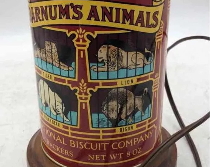 Vintage Tin Lamp With Barnum's Animals National Biscuit Company Design ...