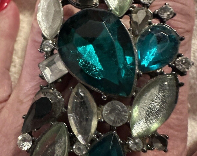 NEW COLOR Agave Ignite Swarovski Crystal Statement Ring, Big Sage Green ...