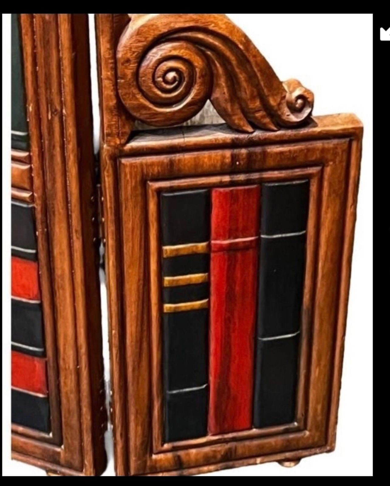 Wooden Book Decorative Fireplace Screen One of a Kind - Etsy