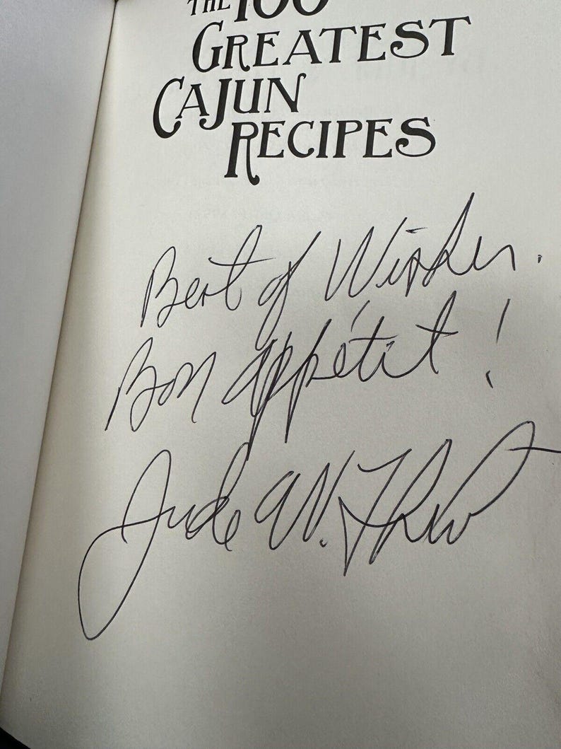 100 Greatest Cajun Recipes Book Jude W Therjot 2007 PB Signed Copy - Etsy