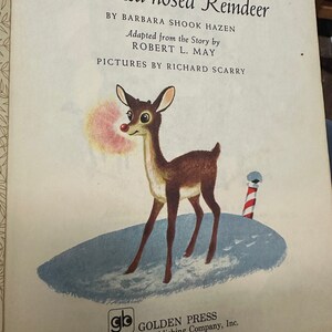 Little Golden Book Rudolph the Red Nosed Reindeer - Etsy