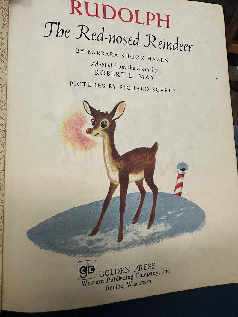 Little Golden Book Rudolph the Red Nosed Reindeer - Etsy