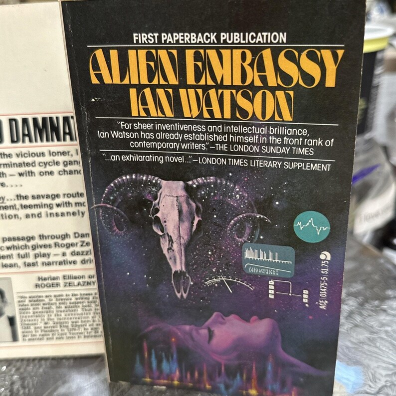 ALIEN EMBASSY by Ian Watson, Ace 1st US Sci-fi Pulp Vintage Pb, Ellis ...