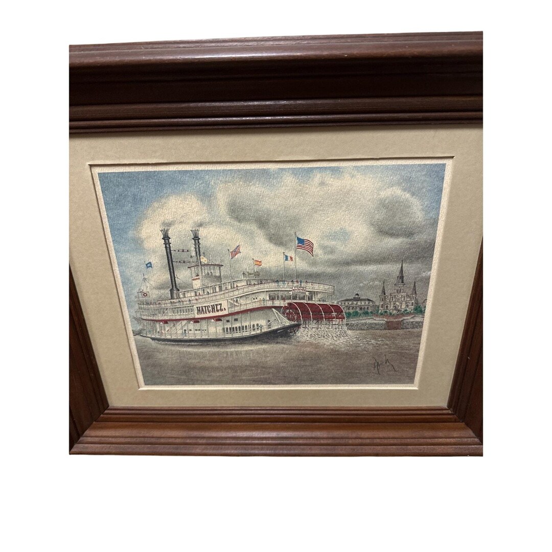 Steamboat NATCHEZ Print: Nautical Wall Art (signed by Archie Boyd) - Etsy