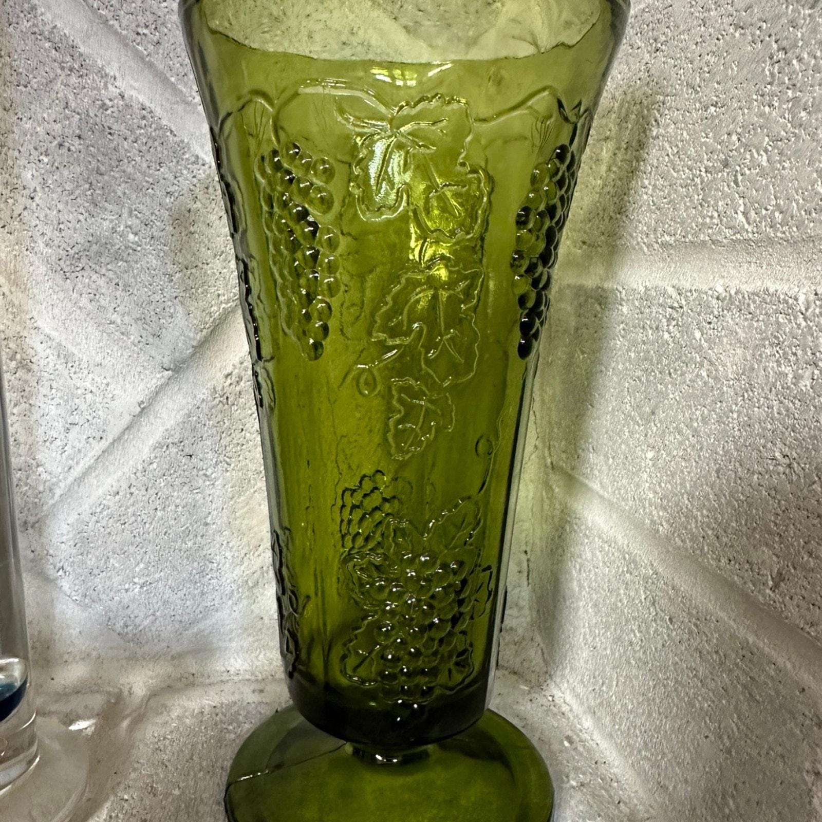 Vintage Indiana Glass Co. Colony Green Harvest Vase. 10 Inches Tall No ...