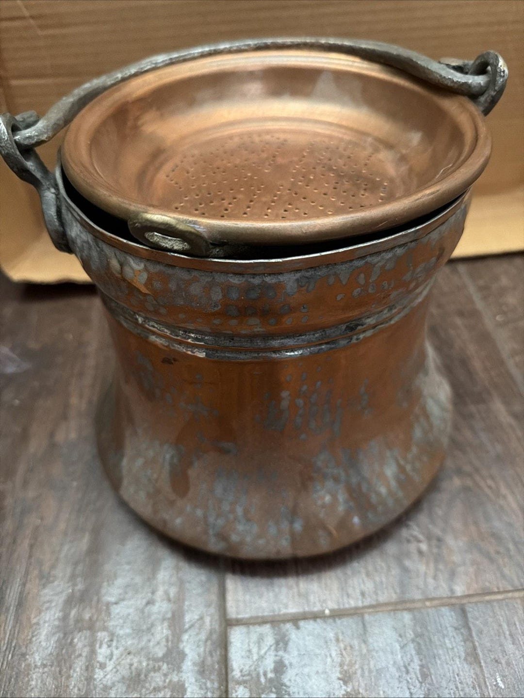 Antique Copper Bucket - Hand-hammered Turkish Vintage Decor - Etsy