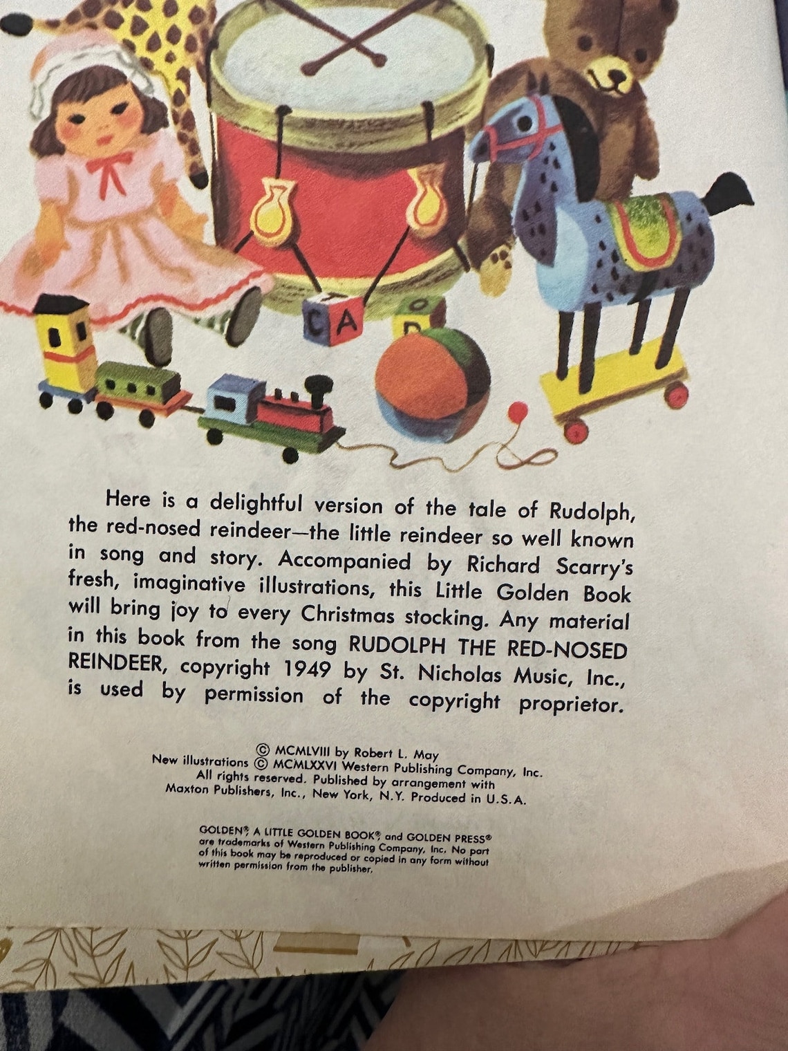 Little Golden Book Rudolph the Red Nosed Reindeer - Etsy