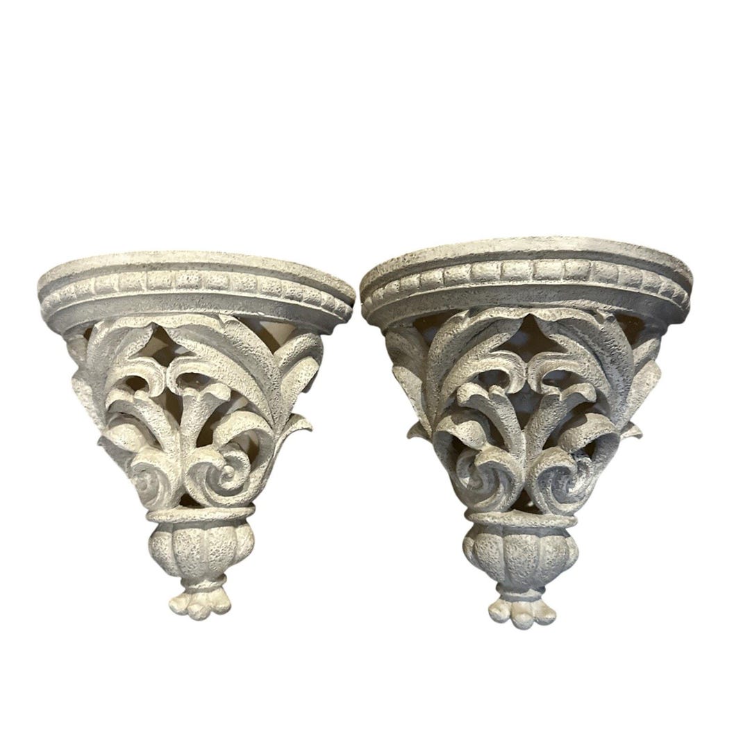 Art Deco Plaster Wall Shelves, Ornate Vintage Display (set of 2) - Etsy