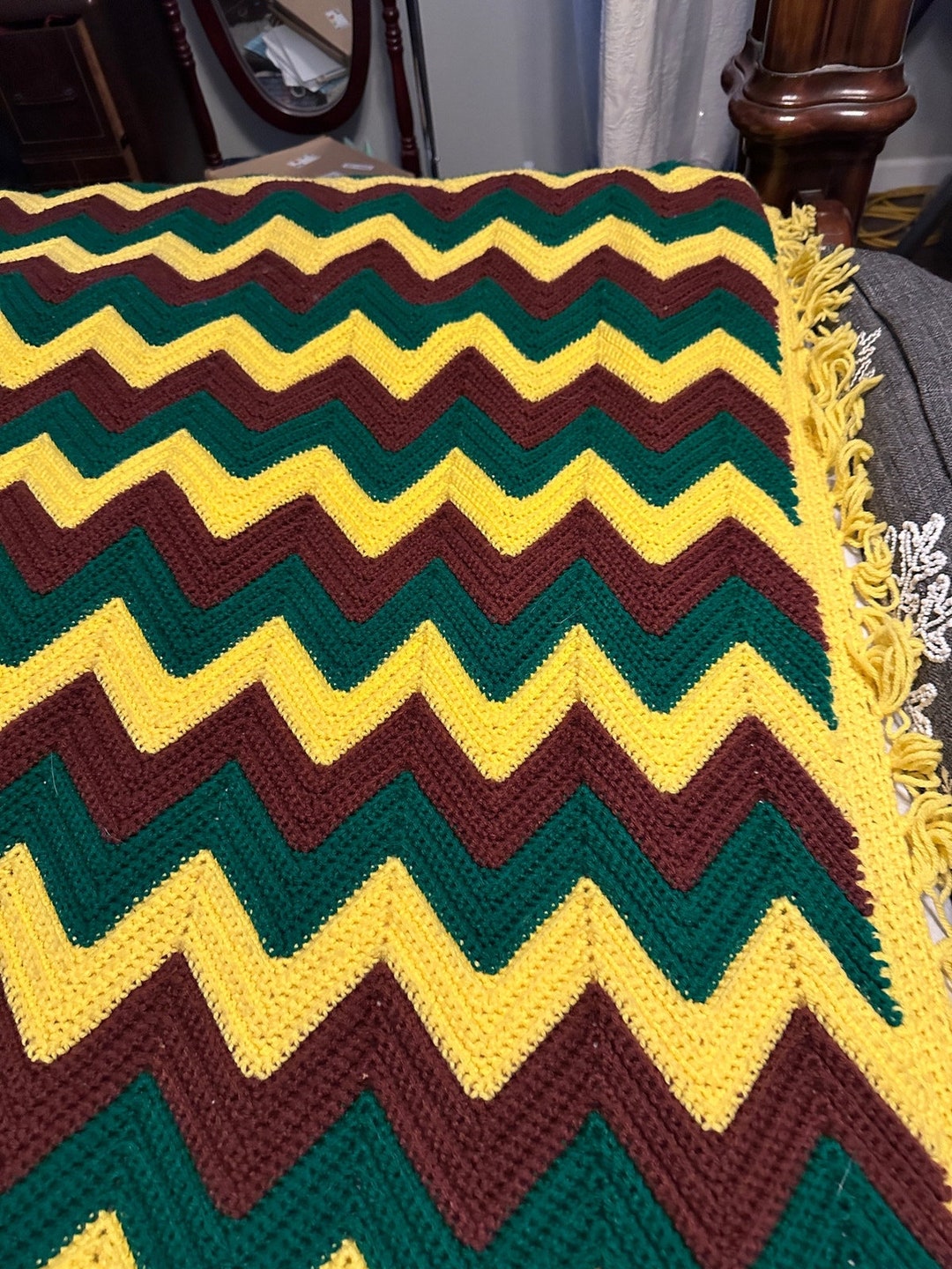1970s Crocheted Afghan. 74x48 Great Condition - Etsy