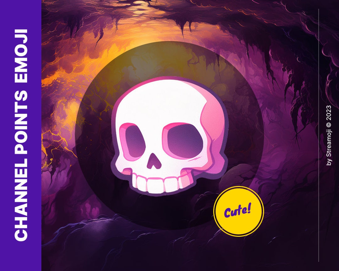 Cute Skull Emote Twitch Stream Channel Points Emoji by - Etsy