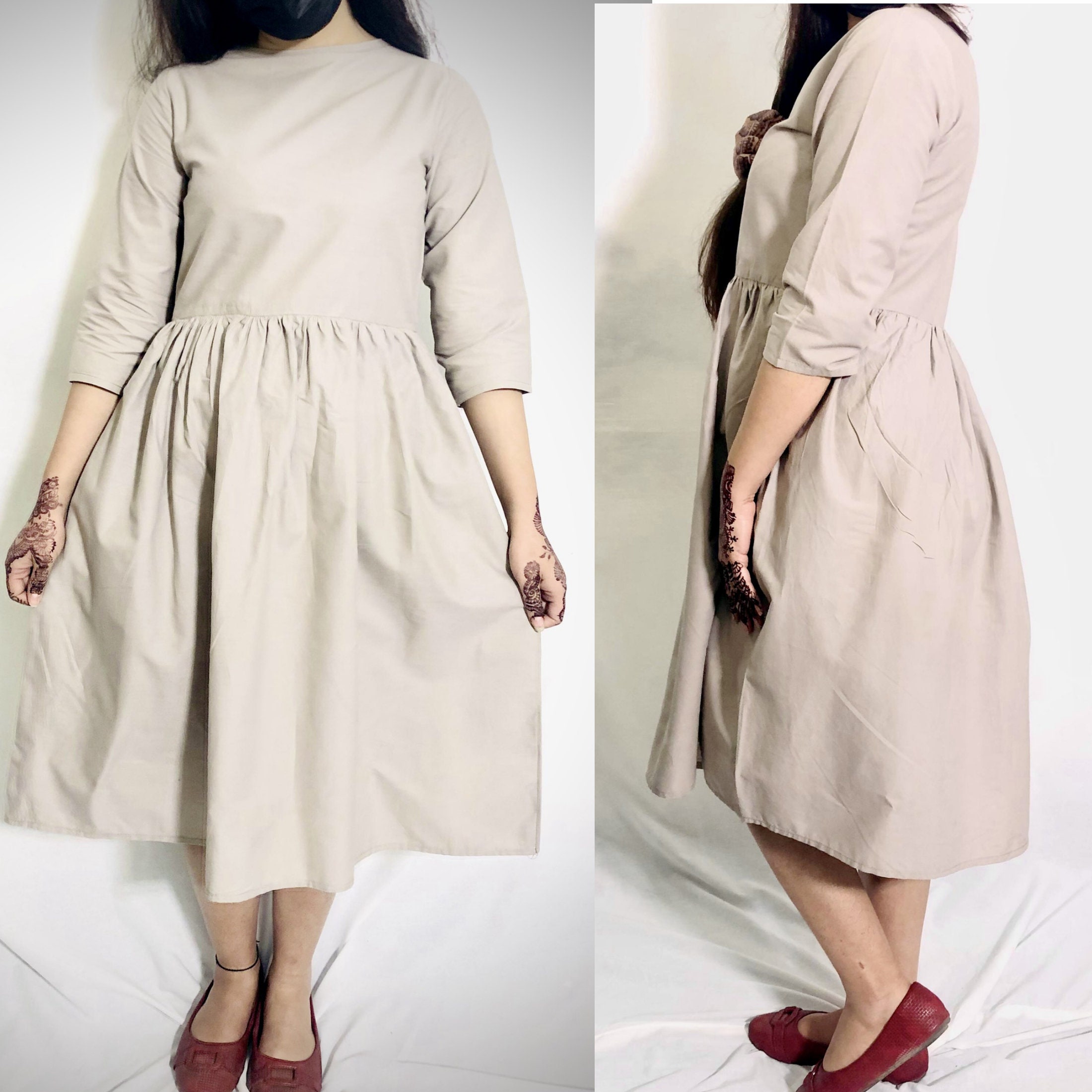 Long Linen Dress Pattern, Linen Dress for Girl Easy Pattern, Smock ...