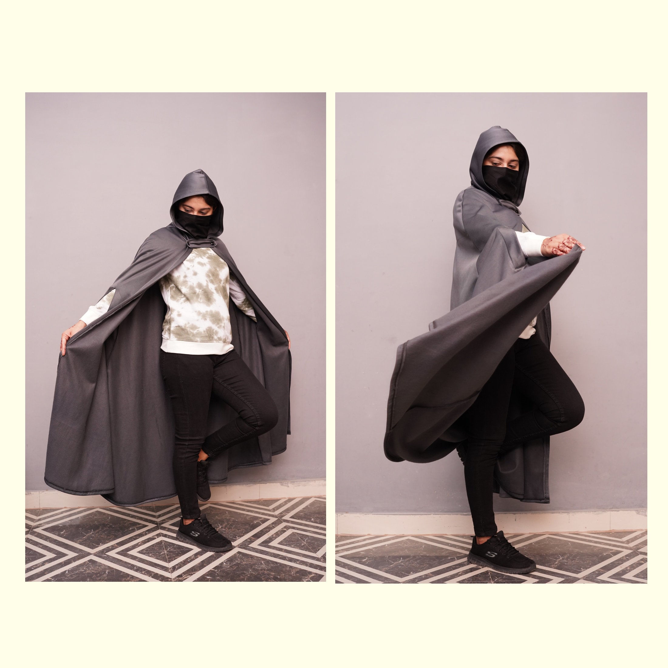 Cloak With Hood Sewing Patterns Halloween Sewing Medieval - Etsy