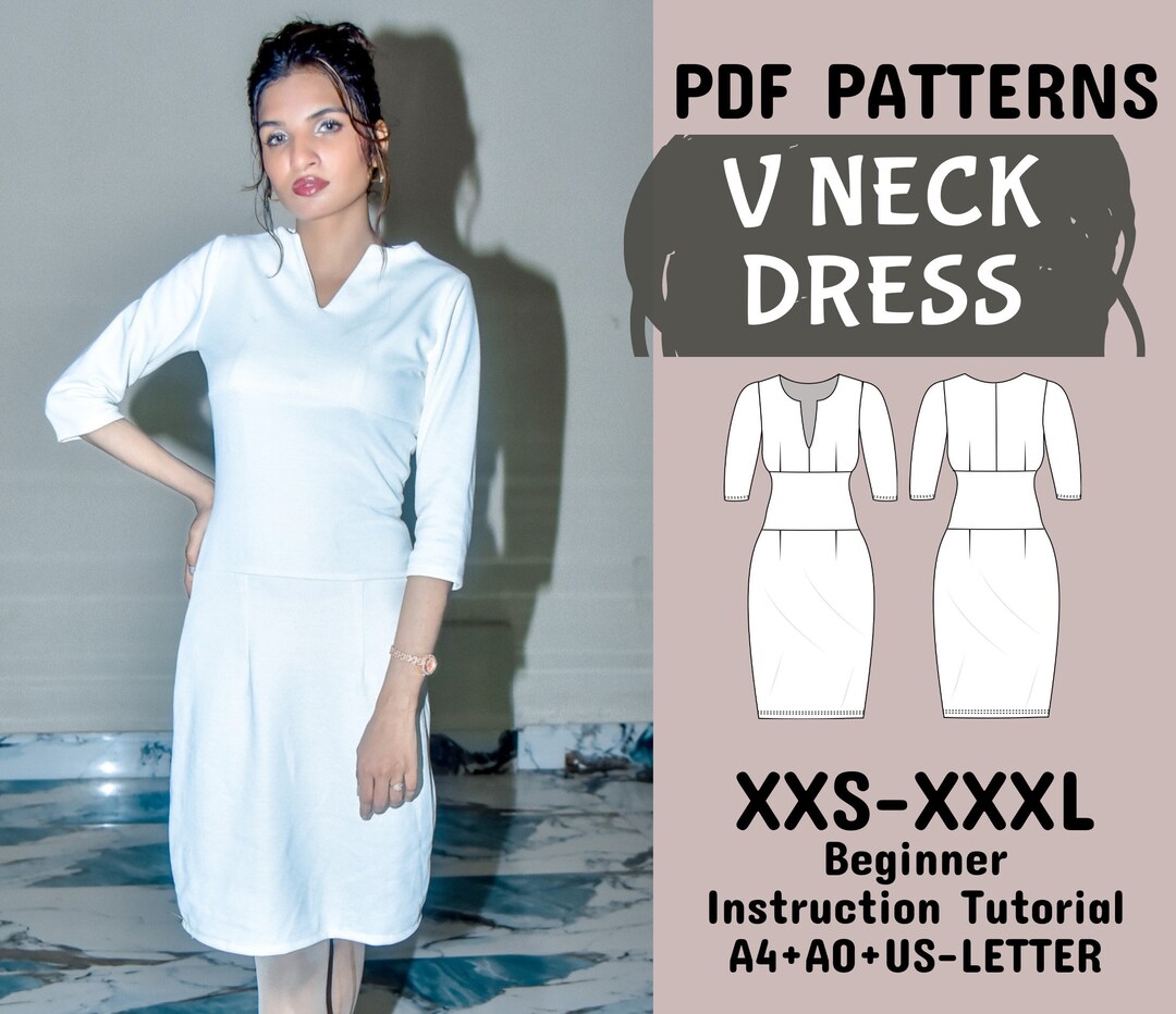 Dress Sewing Patterns, Womens Business Office Outfit, Midi Dress Sewing ...