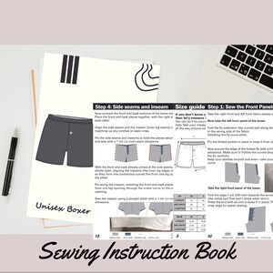 Men's Boxer Shorts PDF Sewing Pattern, Elastic Shorts Pdf Pattern ...