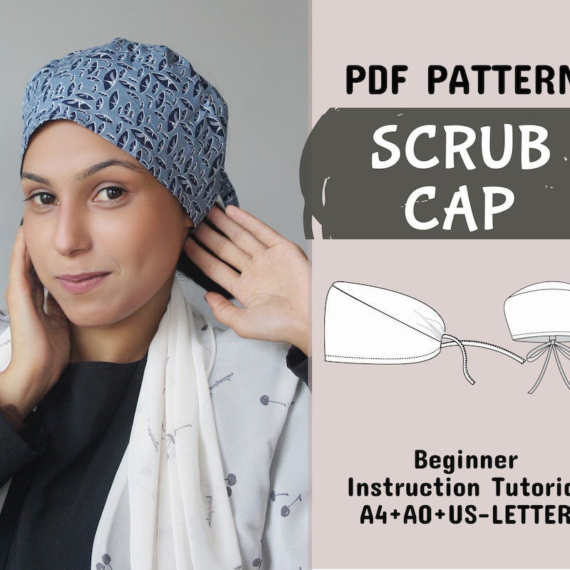 Scrub Cap Pattern With Elastic - Etsy