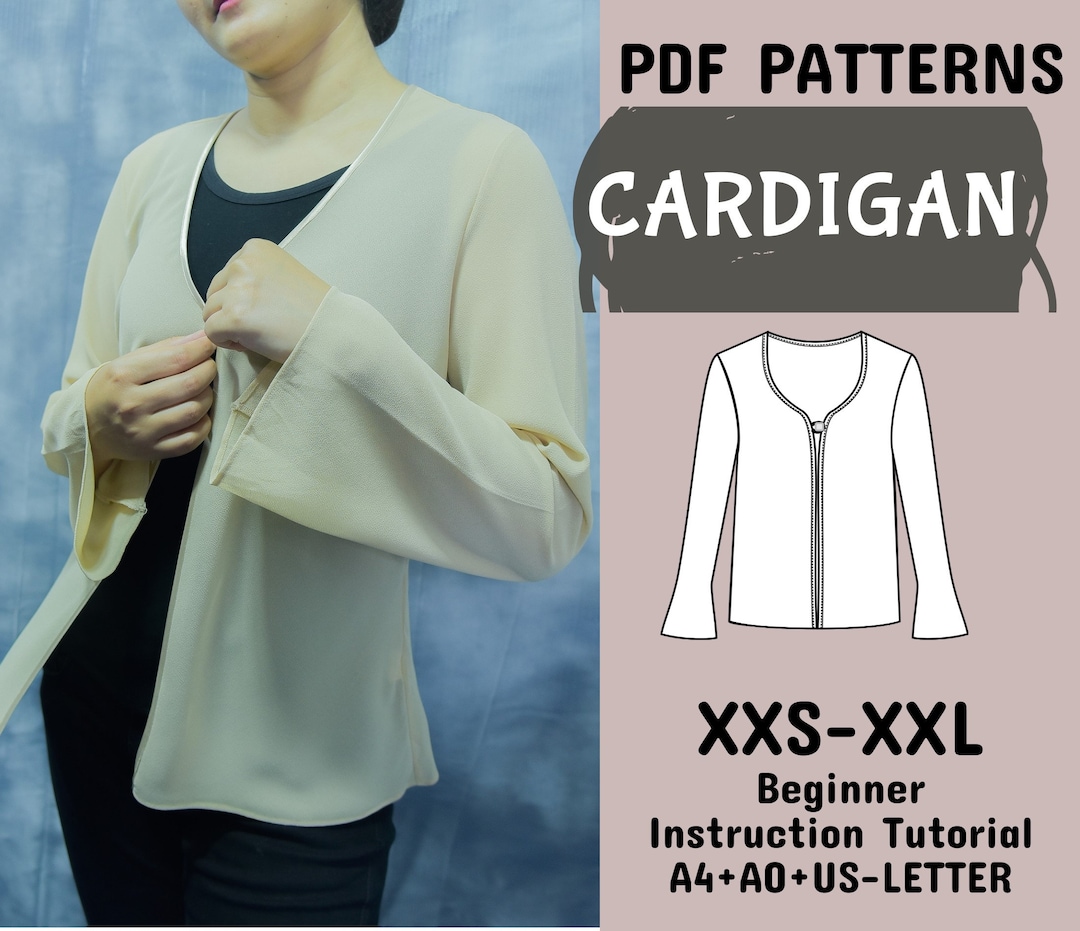 Summer Cardigan Sewing Patterns, Womens Top Patterns, Summer Jacket ...