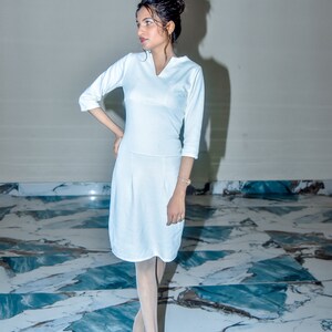 Dress Sewing Patterns, Womens Business Office Outfit, Midi Dress Sewing ...