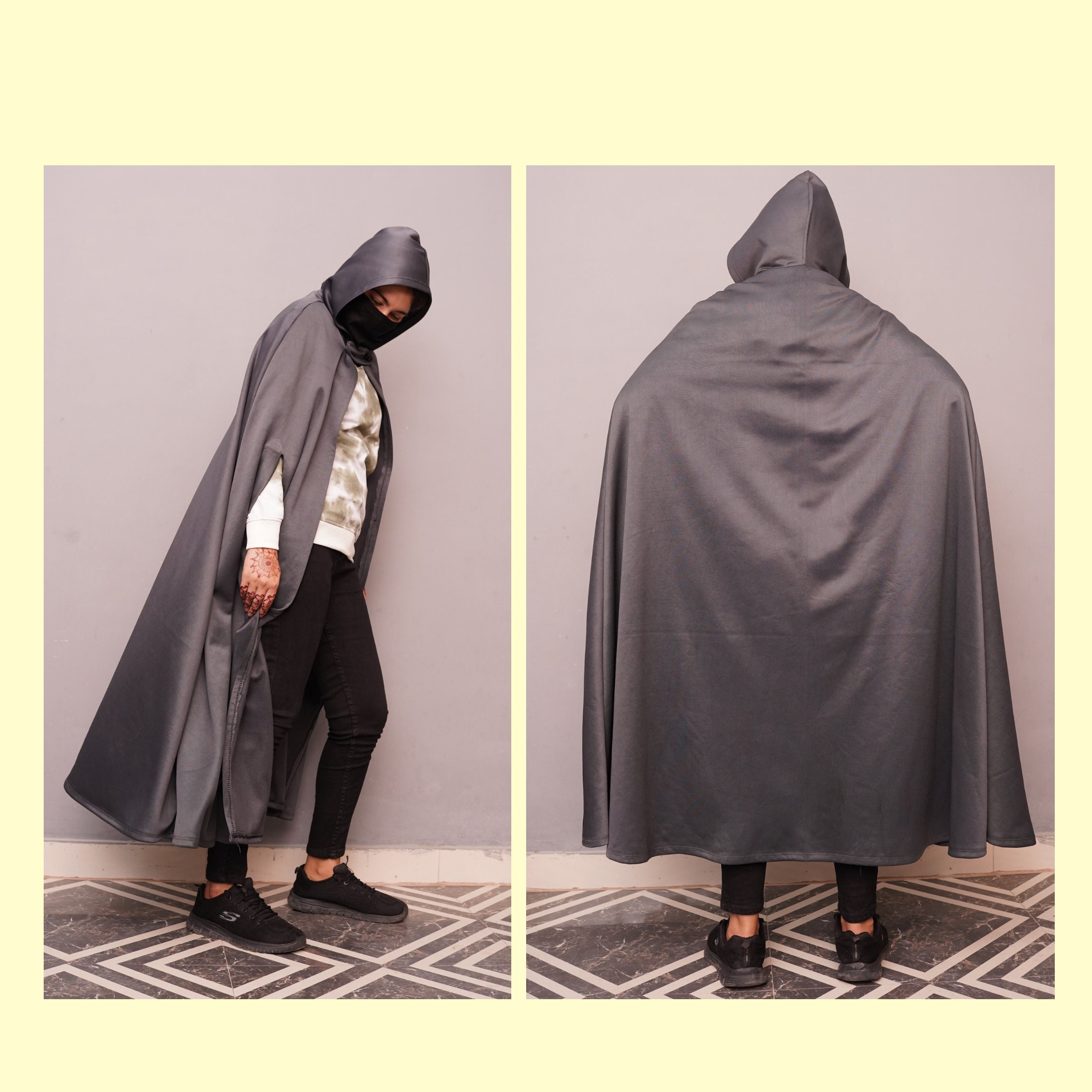 Cloak With Hood Sewing Patterns Halloween Sewing Medieval - Etsy