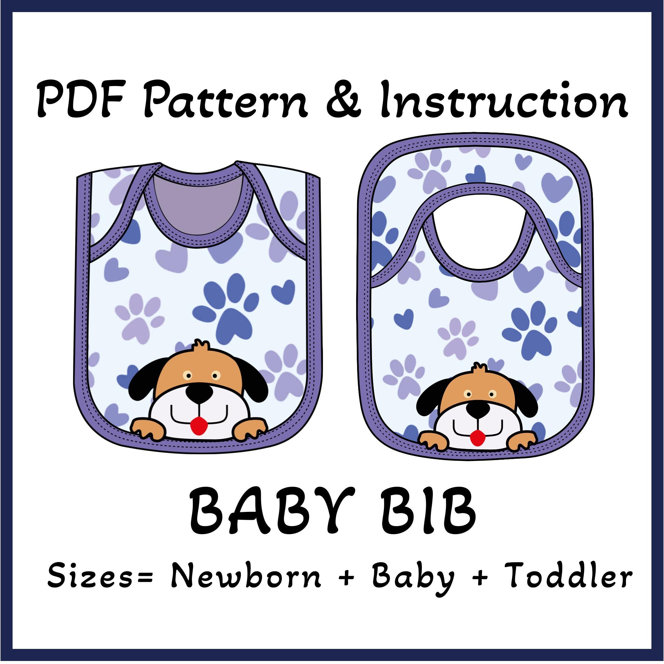 Baby Bib Sewing Pattern, Newborn Bib, Toddler Bib Pattern, Easy ...