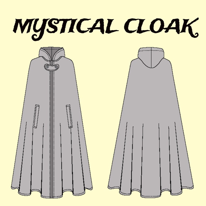Hooded Cloak Sewing Pattern, Medieval Costume (PDF Patterns) - Etsy