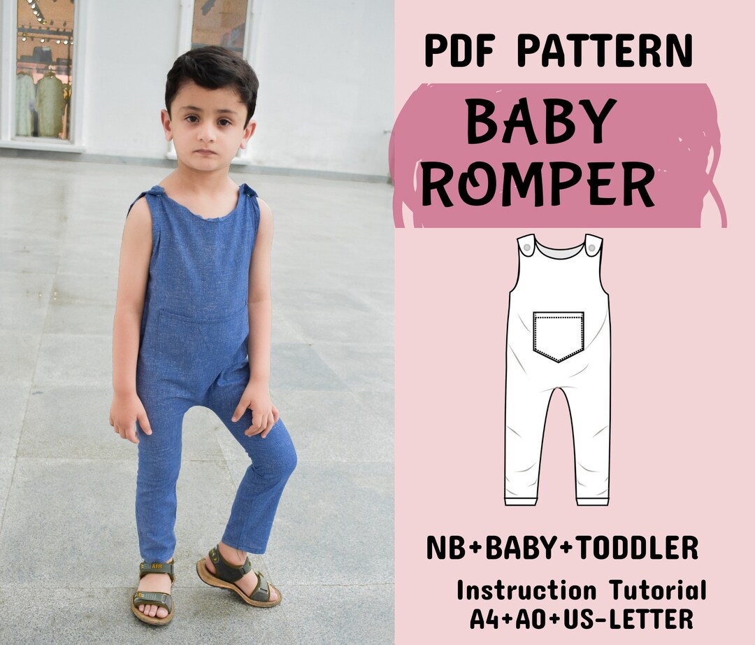 Baby Romper Pattern Pdf, Baby Overalls, Baby Overalls, Baby Jumpsuit ...