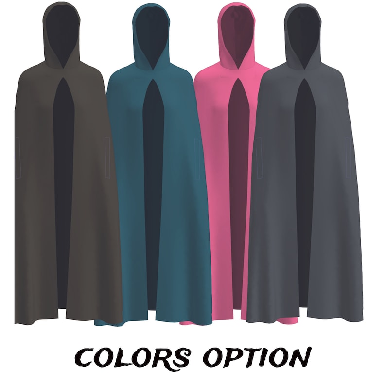 Cloak With Hood Sewing Patterns Halloween Sewing Medieval - Etsy