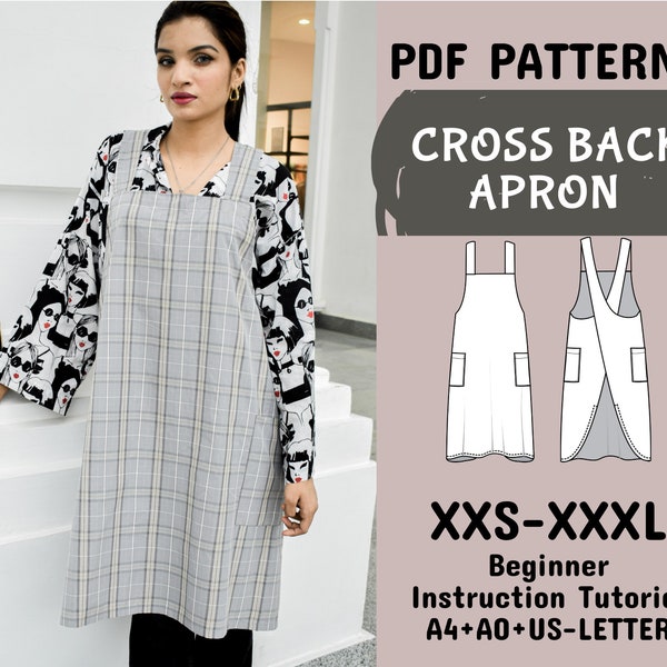 Cross Back Apron Pattern - Etsy