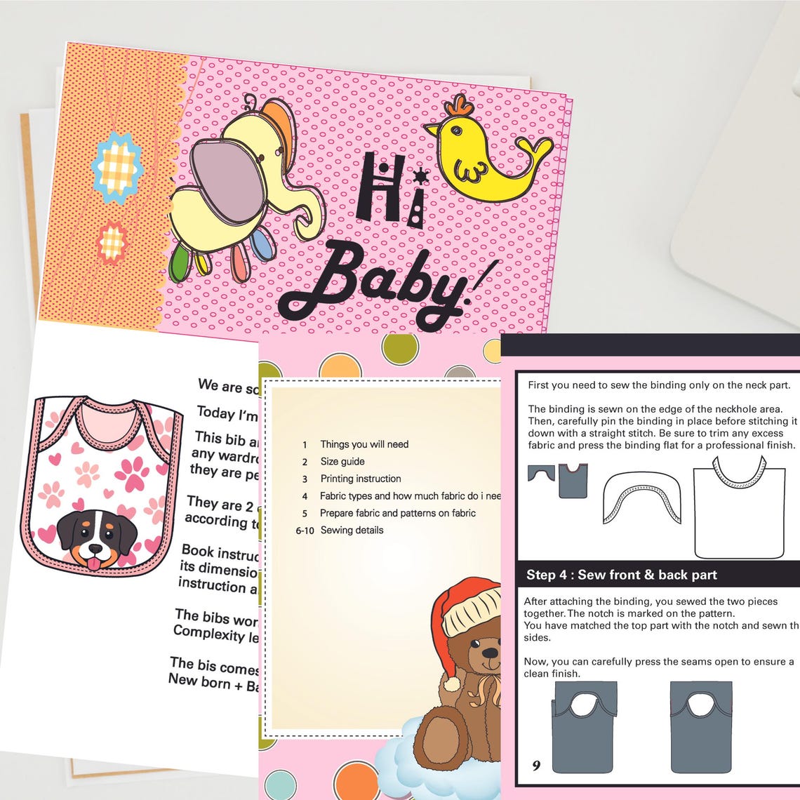 Baby Bib Sewing Pattern, Newborn Bib, Toddler Bib Pattern, Easy ...