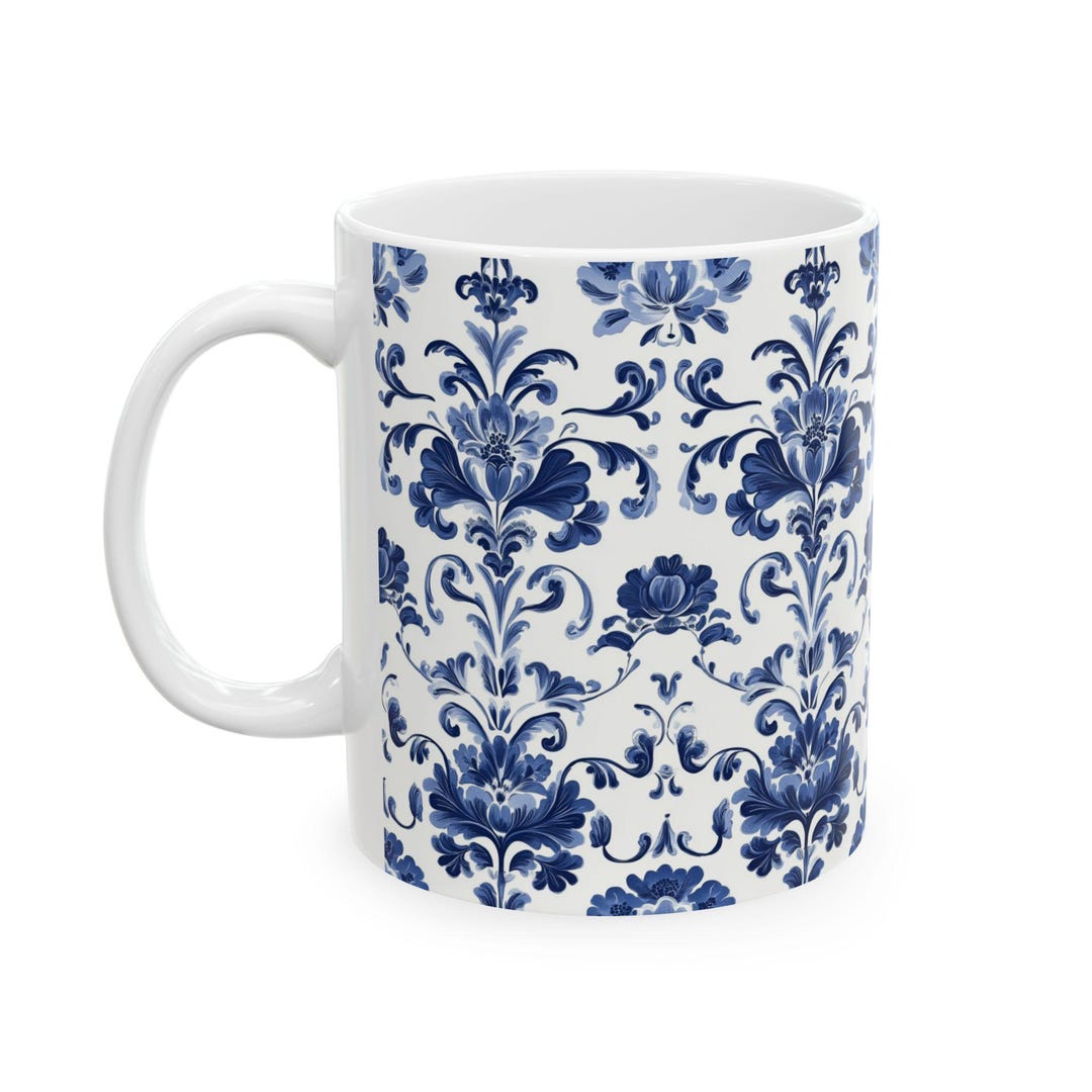 Delft Blue Ceramic Mug, Dutch Style Coffee Cup, Tea Mug, Kitchen Decor ...