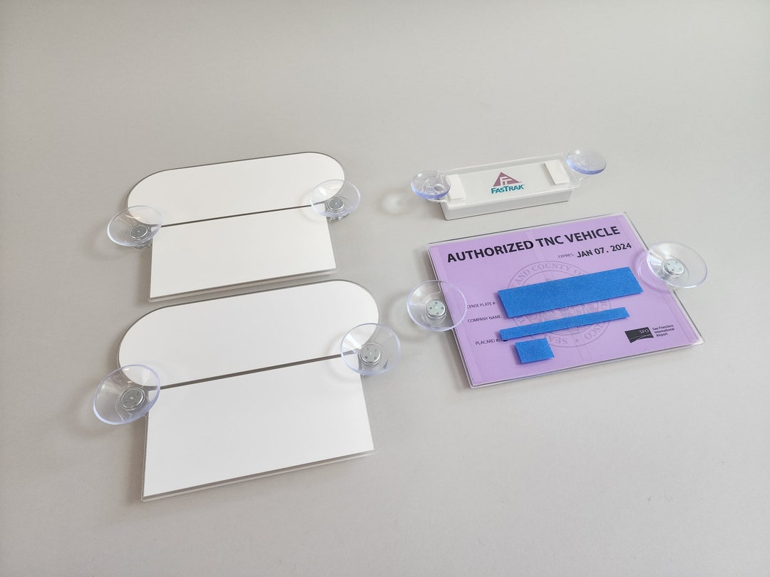 Removable 1/8 Thick Real Acrylic Display Set for Lyft and Uber Emblem ...