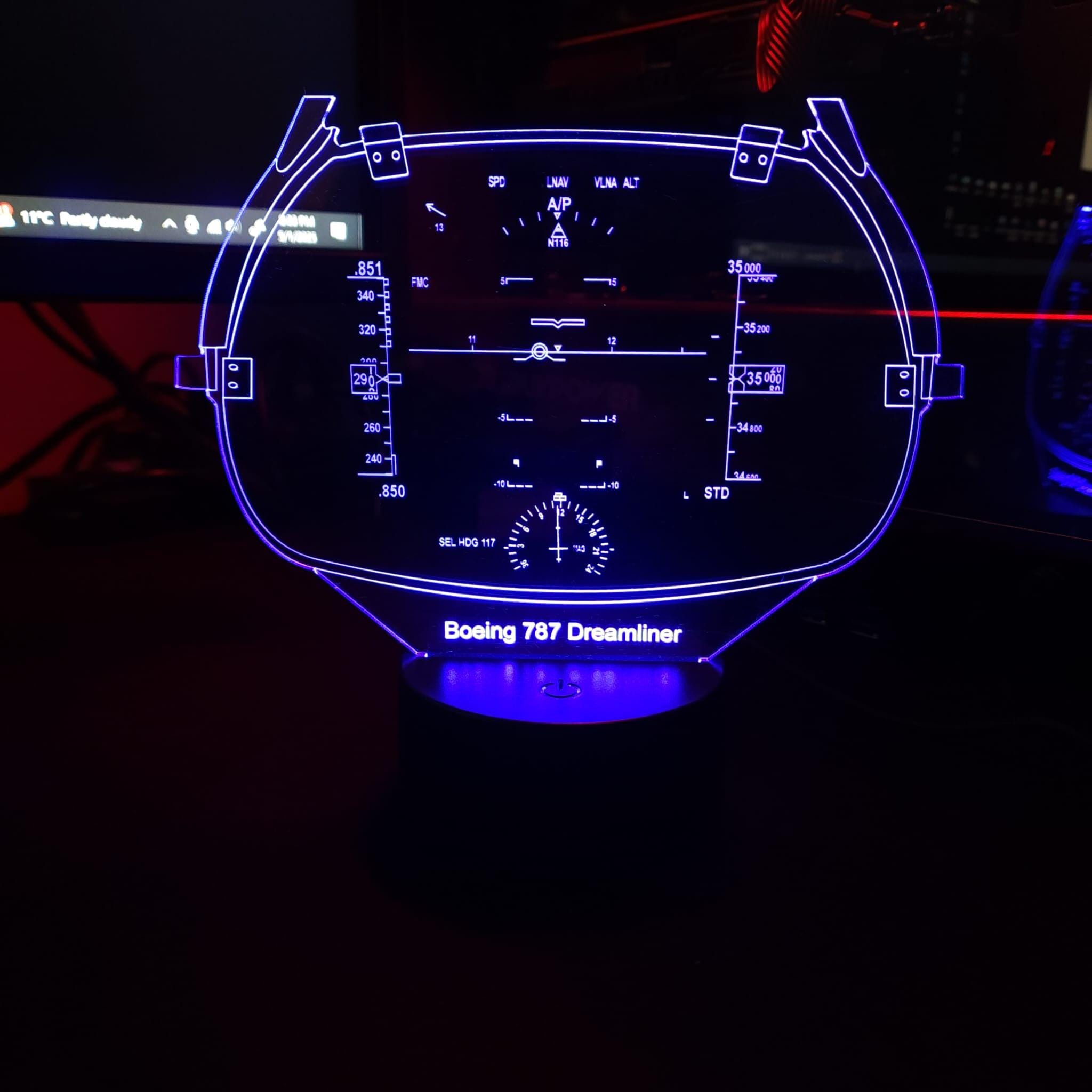 Boeing 787 Dreamliner Head-up Display (HUD) Table RGB LED Lamp ...