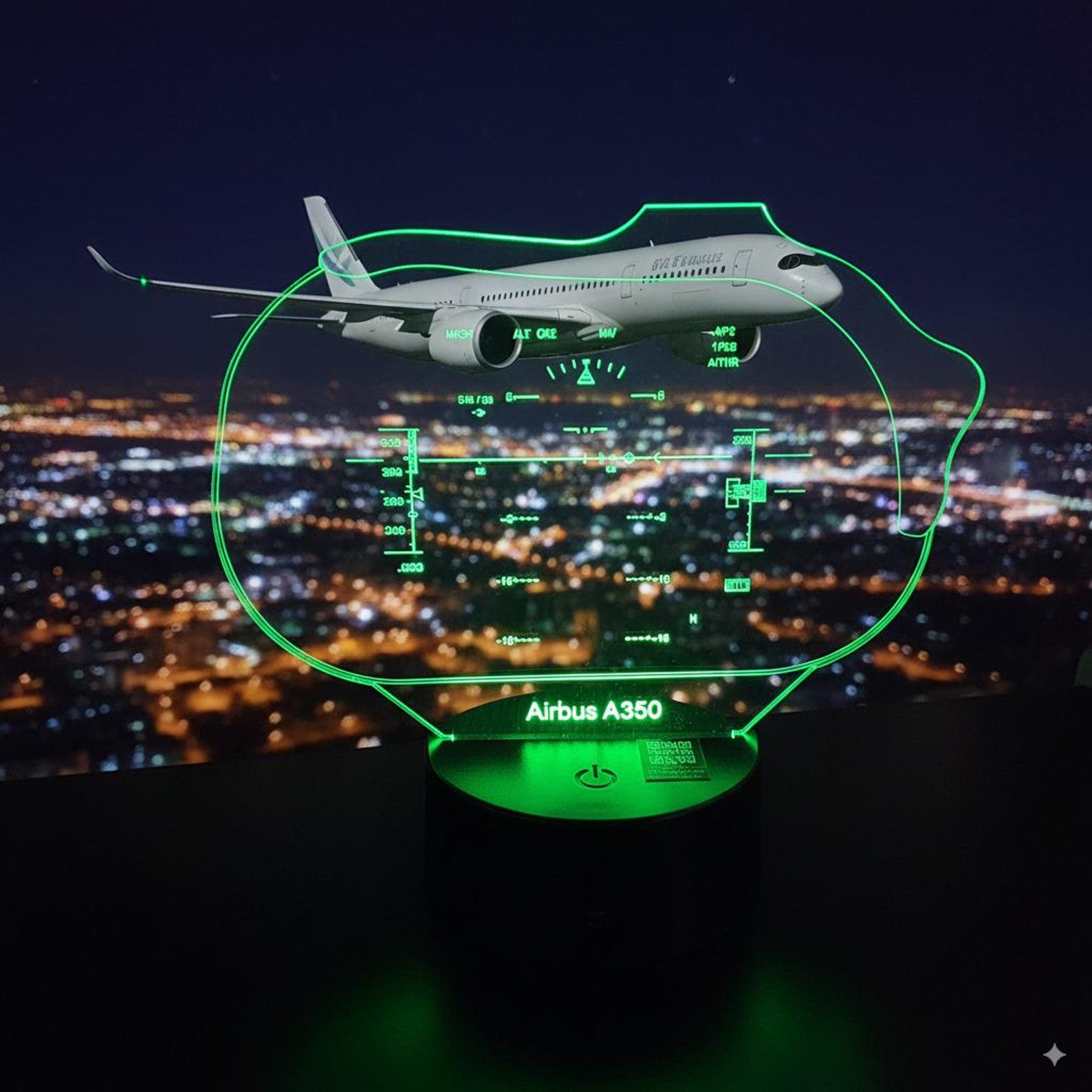 Boeing & Airbus Head-up Display (HUD) Table RGB LED Lamp. Aviation ...