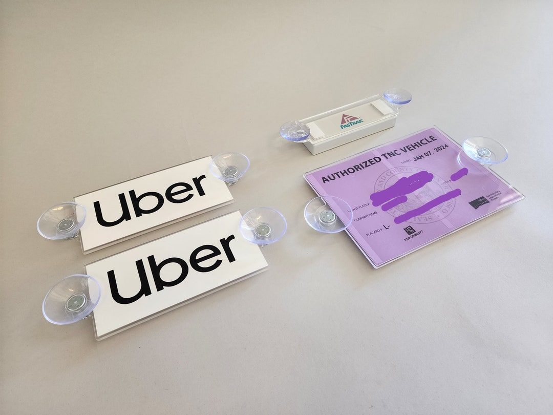 Removable 1/8 Thick Real Acrylic Display Set for Uber Emblem Stickers ...