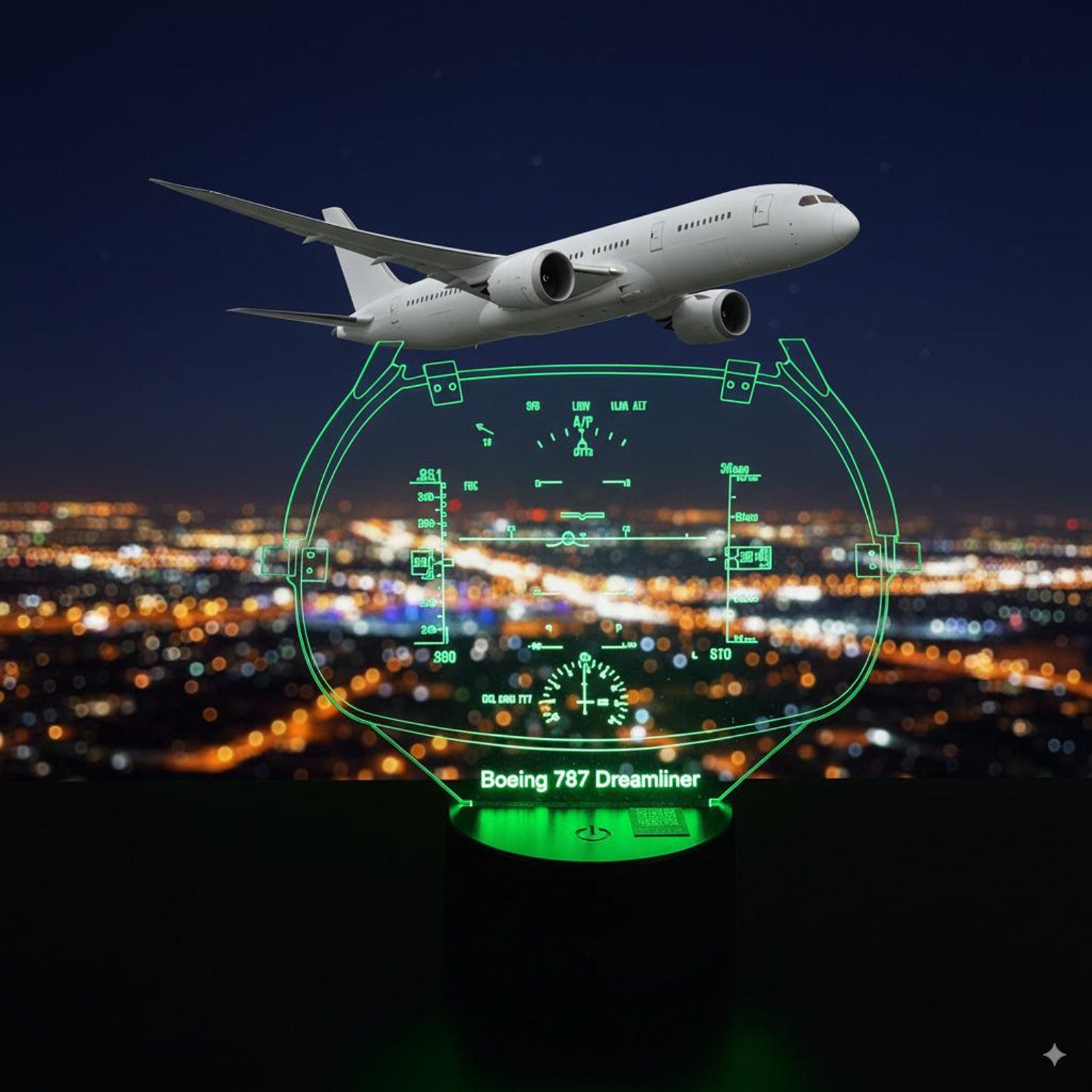 Boeing & Airbus Head-up Display (HUD) Table RGB LED Lamp. Aviation ...