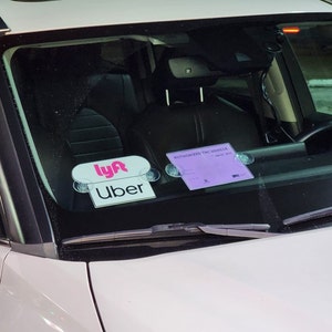 Lyft and Uber Drivers High-quality Removable 1/8 Thick Genuine Acrylic ...