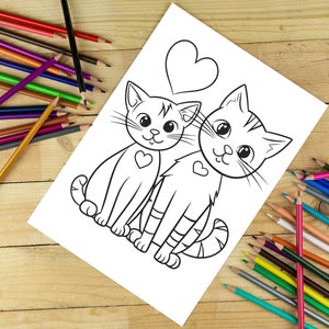 Cute Cat Coloring Pages Vol 1: 30 Easy Printable Coloring Book Pages ...