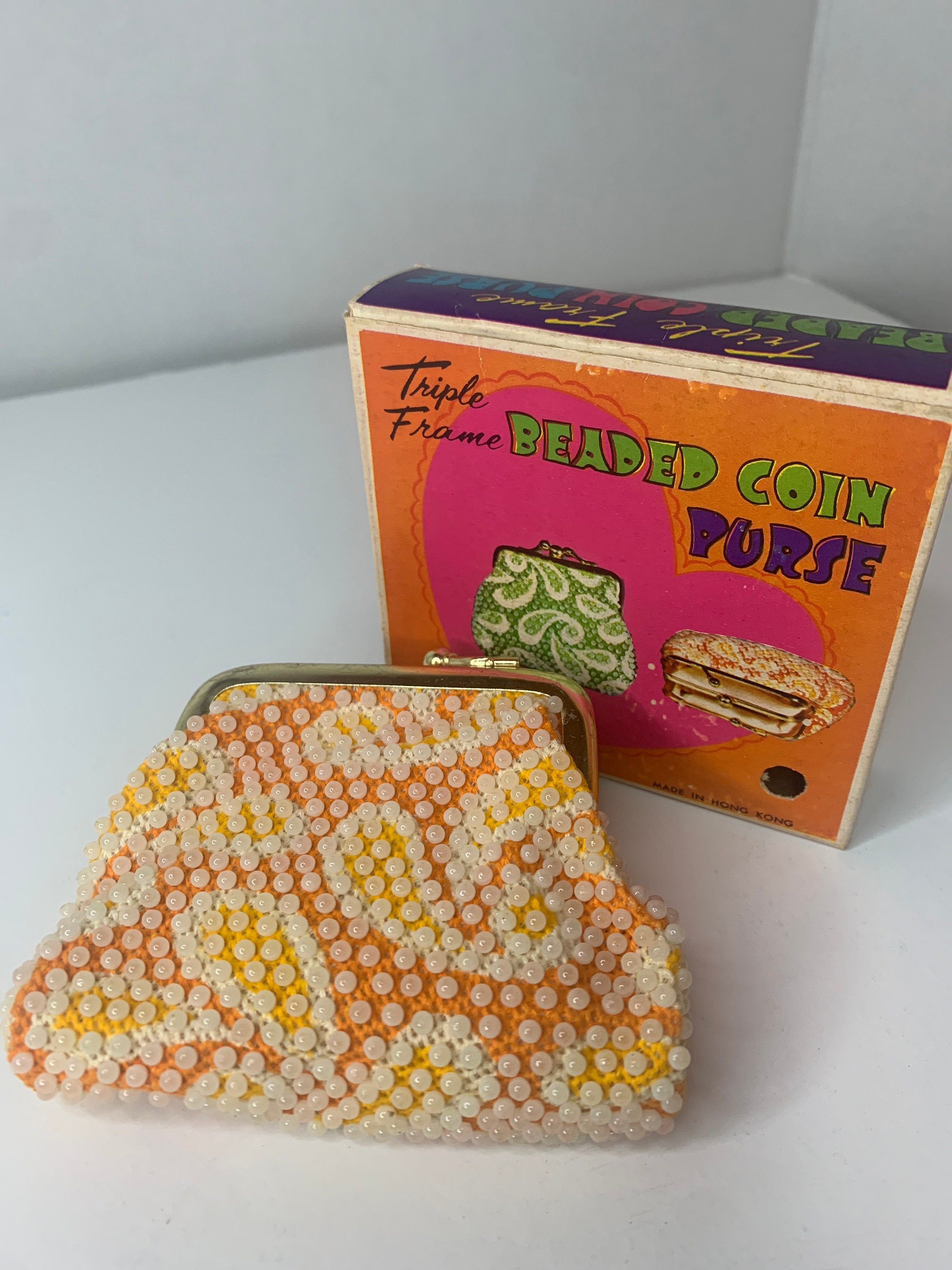 1960s Triple Frame Beaded Coin Purse - Etsy