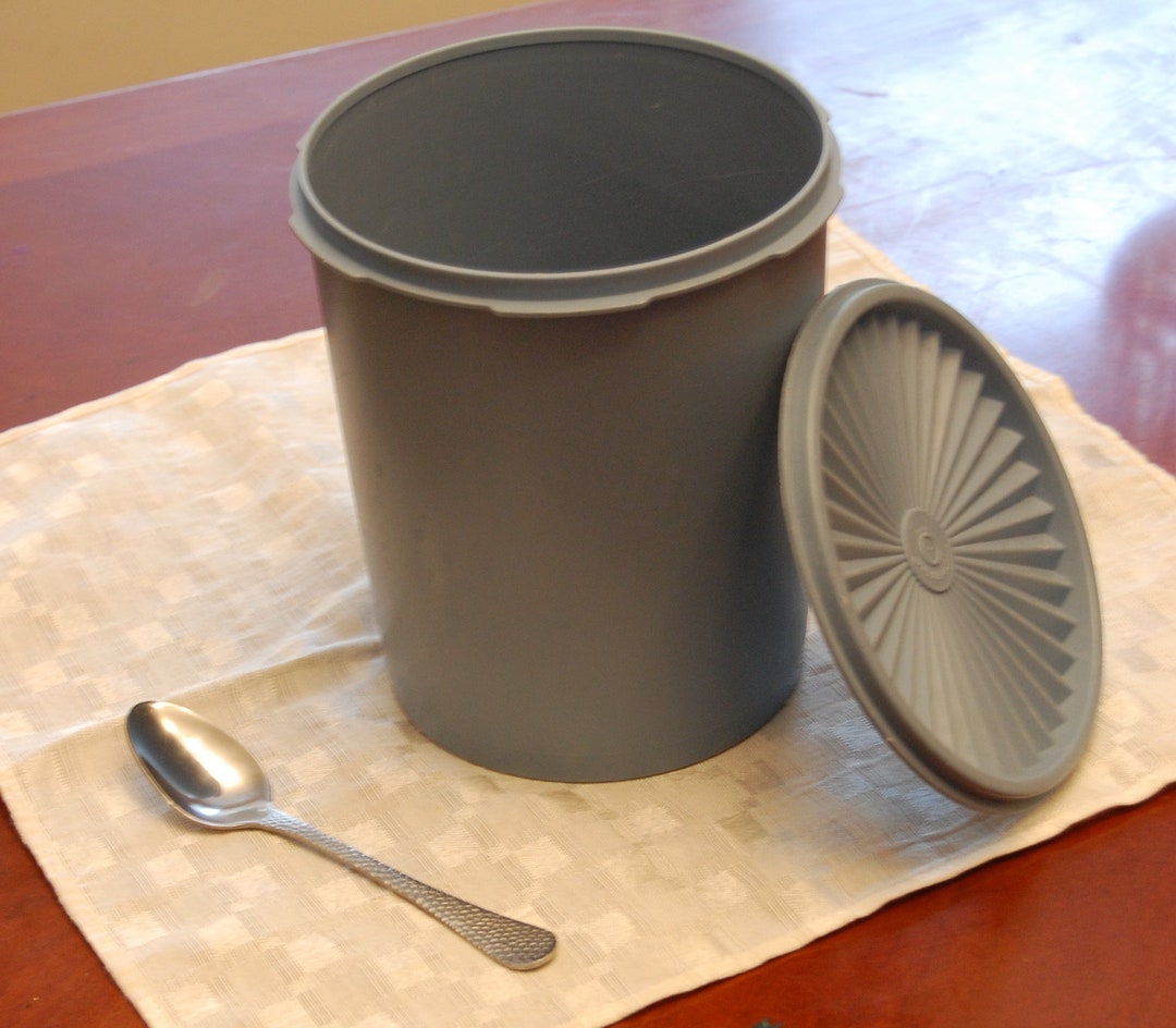 Vintage Powder Blue Tupperware Canister - Etsy