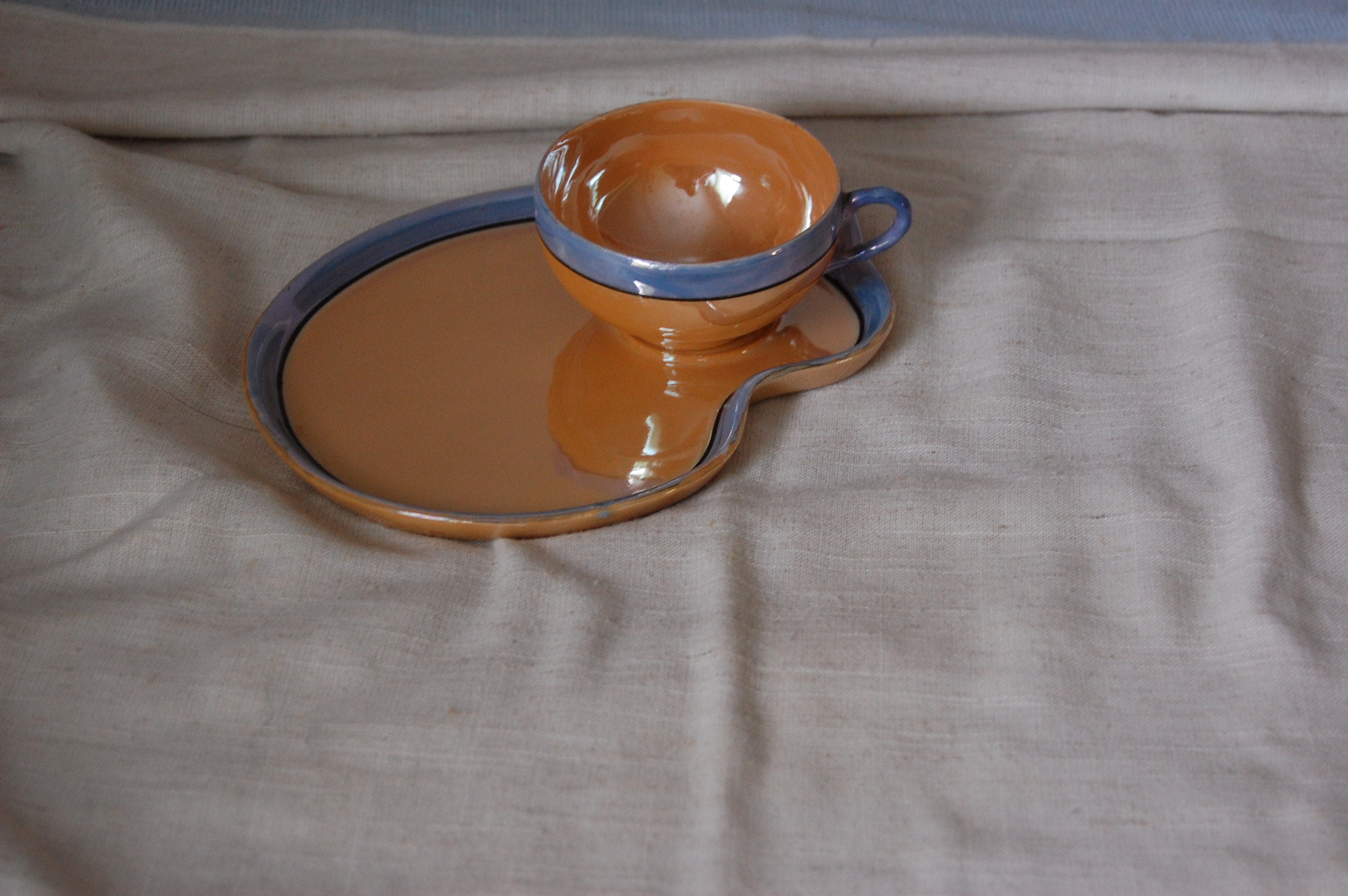 Takito Hand Painted Lusterware Snack Plate and Teacup - Etsy
