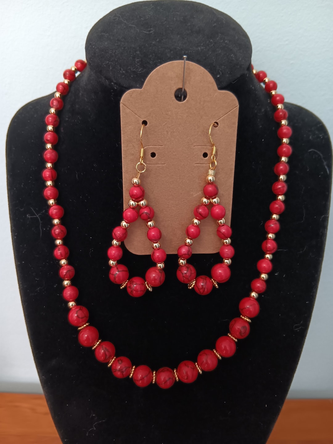 Red Turquoise Necklace, Turquoise Necklace, Red Necklace, December ...
