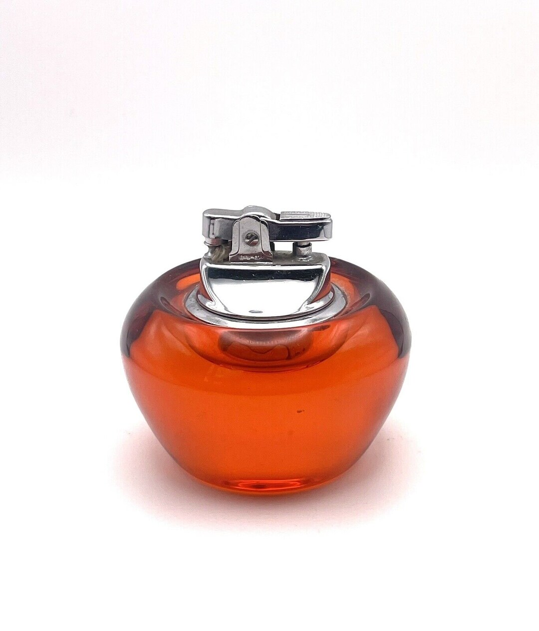 Vintage Orange Viking Glass Table Lighter - Etsy